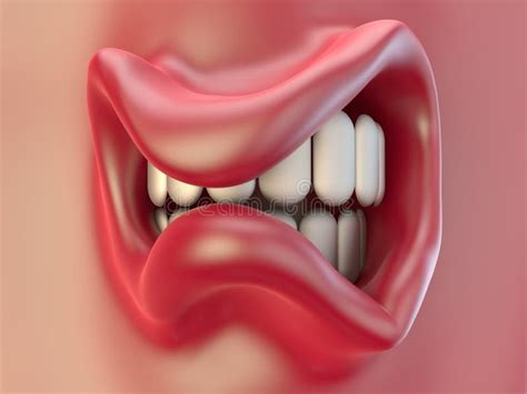 Angry Lips Emotions Aggressive With Mouth Cheering And Cussing Stock Vector Illustration Of