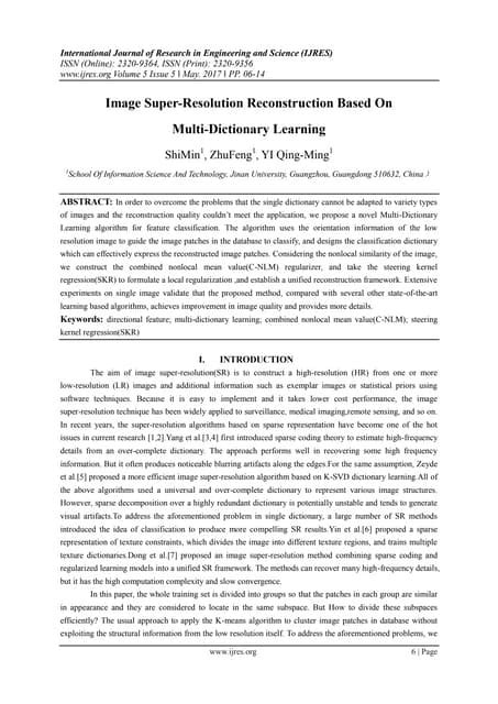 Image Super Resolution Reconstruction Based On Multi Dictionary