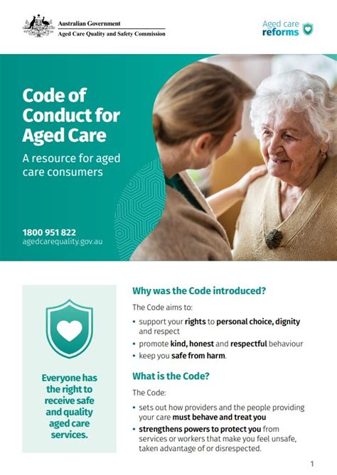 Code Of Conduct For Aged Care Consumer Fact Sheet Aged Care Quality And Safety Commission