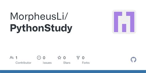 GitHub MorpheusLi PythonStudy