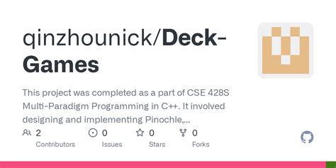 Github Qinzhounickdeck Games This Project Was Completed As A Part