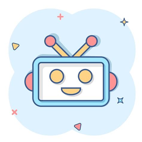 만화 스타일의 귀여운 로봇 챗봇 아이콘 봇 운영자 벡터 만화 그림 그림 스마트 챗봇 캐릭터 비즈니스 개념 스플래시 효과 프리미엄 벡터