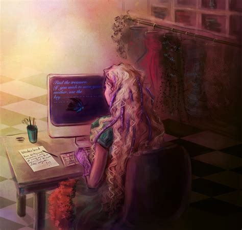 Alyssa Researching Wonderland At Butterfly Threads