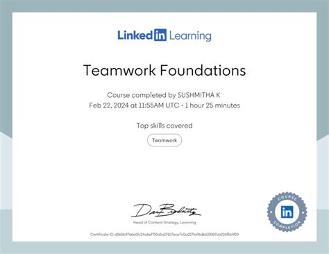 Sushmitha K On Linkedin Certificate Of Completion