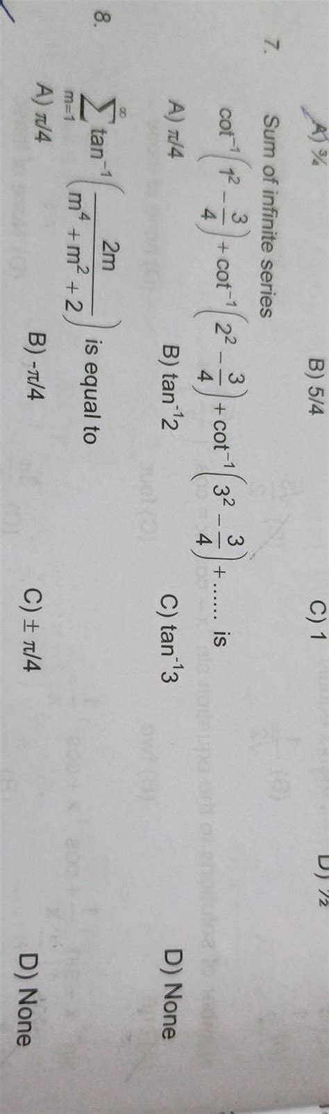 Sum Of Infinite Series Filo