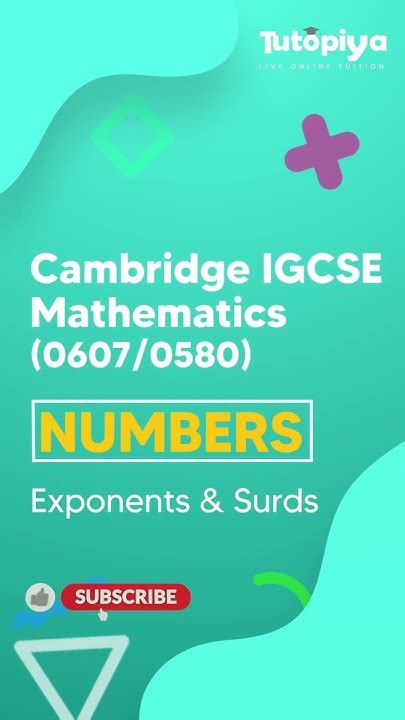 Ace Your Igcse Math Exams With Exponents And Surds A Complete Guide Cambridge Igcse