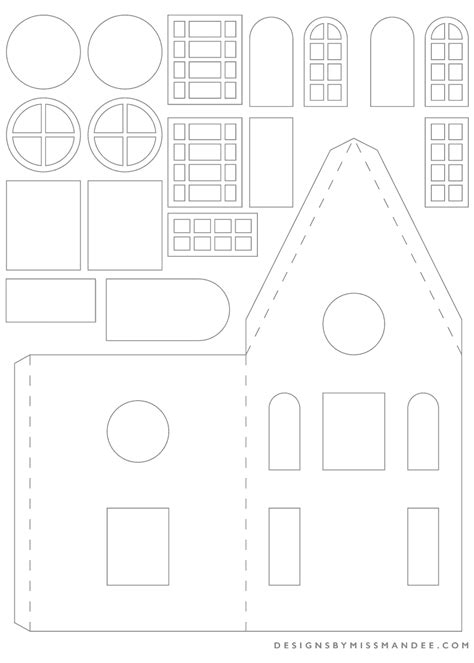 Домик из бумаги шаблоны