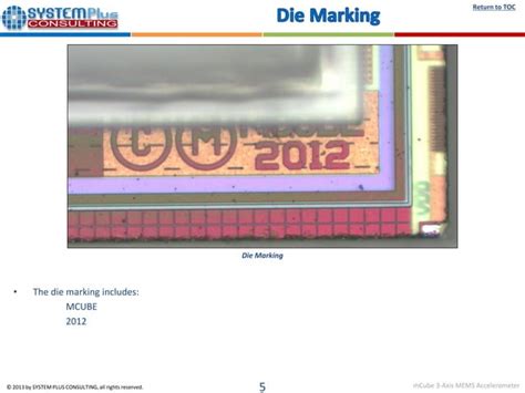 Mcube Single Chip 3 Axis Accelerometer Teardown Reverse Costing Report Published By Yole