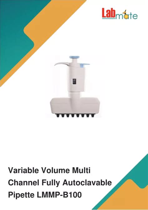 PPT Variable Volume Multi Channel Fully Autoclavable Pipette