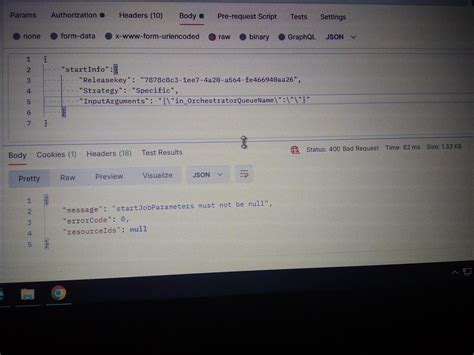 Startjobparameters Must Not Be Null Activities Uipath Community Forum