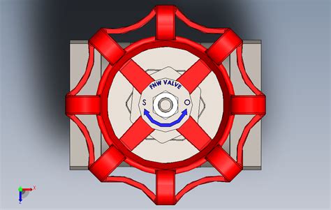 6345截止阀DN32 SOLIDWORKS 2011 模型图纸下载 懒石网
