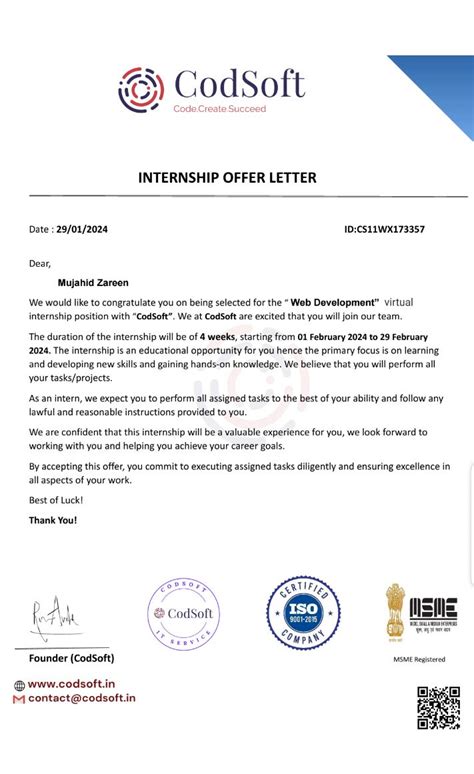codsoft internship webdevelopment mujahid zareen