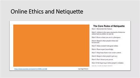 Online Safety Security Ethics And Netiquettepptx