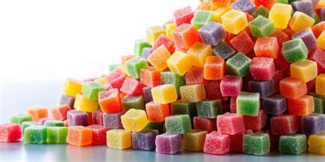A Lot Of Cube Shape Candy Sugary Chewing Candy Ai Generative Stock