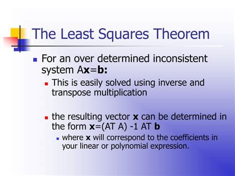 Linear Algebra Least Squares PPT