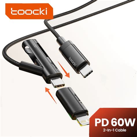 Toocki In Usb C Fast Charging Cable Type C To Los Pd W Ultra Fast Charging Data Cord