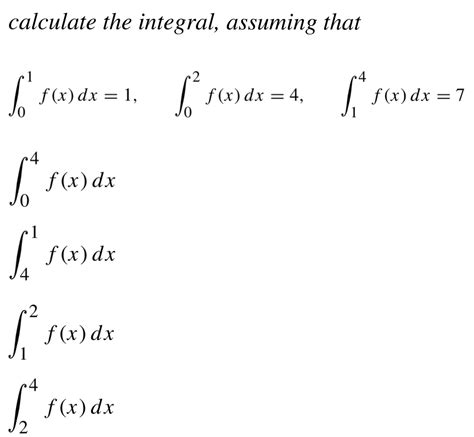 Solved Calculate The Integral Assuming That F X Dx Chegg Com