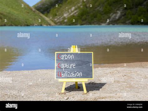 Ccu Carbon Capture Utilization Symbol Concept Words Ccu Carbon Capture Utilization On Beautiful