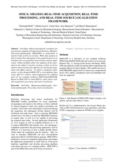 Pdf Mne X Megeeg Real Time Acquisition Real Time Processing And