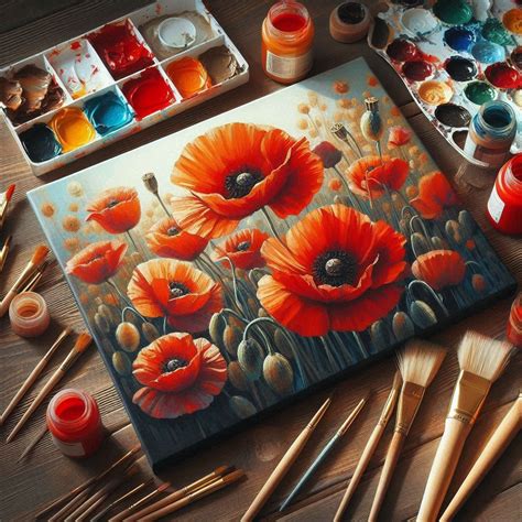 Как рисовать цветы акрилом поэтапно для начинающих