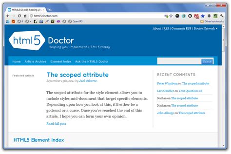 somebody call the html5 doctor churchmag