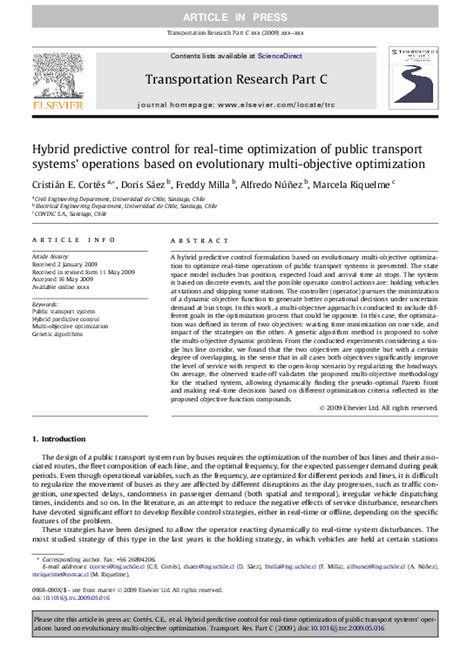 pdf hybrid predictive control for real time optimization of public transport systems