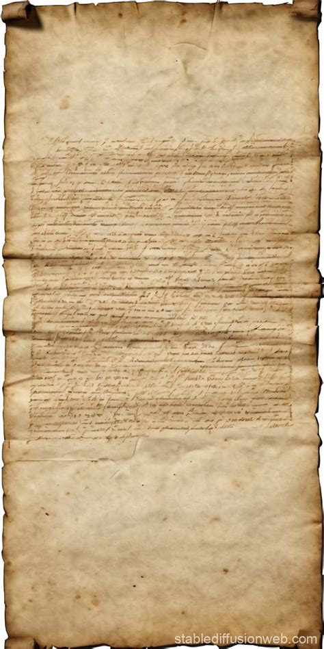 Generate The Imge Of Opened Unrolled Ancient Letter Where The Content