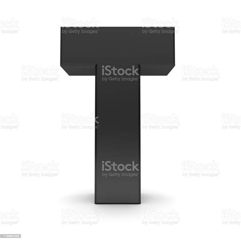 흰색 배경에 문자 T 검은 기호 3d 렌더링 텍스트 알파벳 문자 대문자 글꼴 흑백에 대한 스톡 사진 및 기타 이미지 흑백