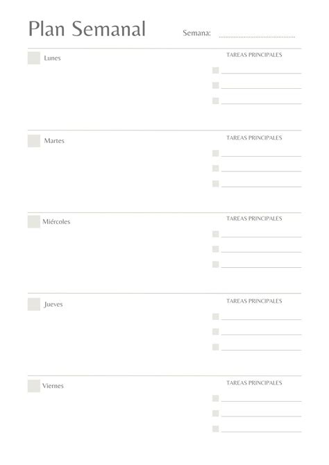 Plan Semanal Artofit