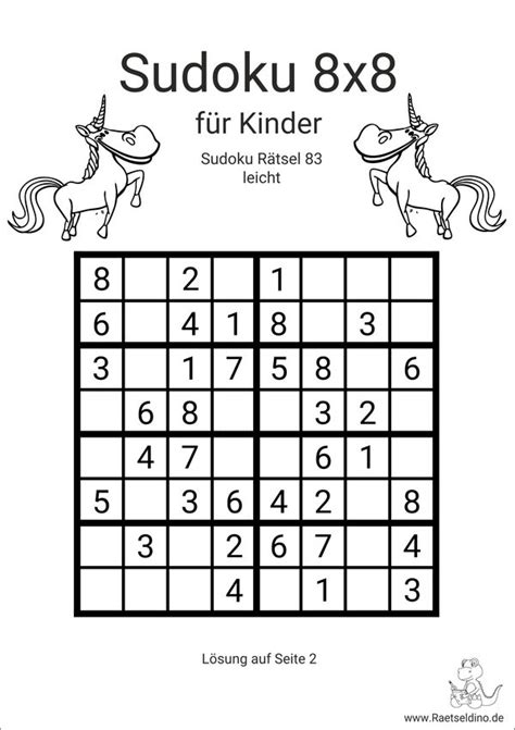 Sudoku 8x8 Leicht Zum Ausdrucken