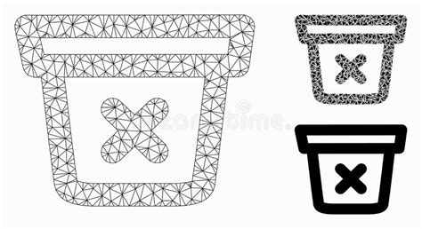 Remove Data Vector Mesh Network Model And Triangle Mosaic Icon Stock Vector Illustration Of