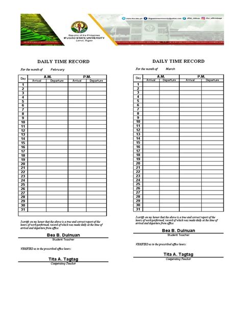 Appendix 24 Daily Time Record Dtr Pdf