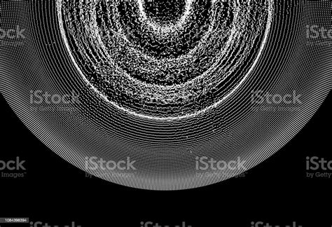 Abstract Circular Background With Dynamic Dots Radial Structure For Science Or Technology