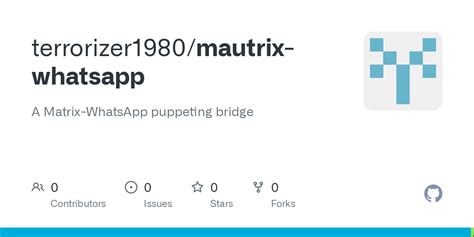 GitHub Terrorizer1980 Mautrix Whatsapp A Matrix WhatsApp Puppeting