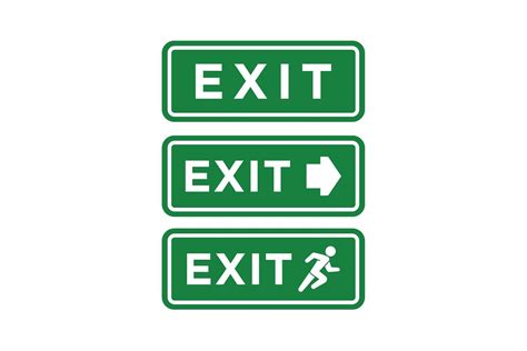 Exit Sign Icon Vector Template Graphic By Sore88 · Creative Fabrica