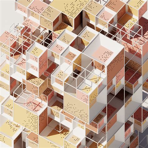 Random Cubes Tower With Gradient Pattern Grasshopper On Behance