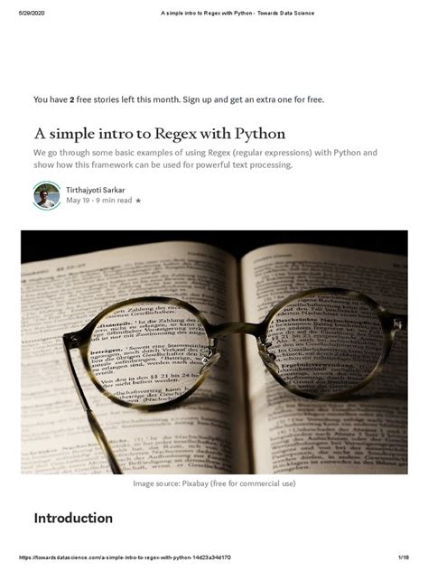 A Simple Intro To Regex With Python You Have 2 Free Stories Left This