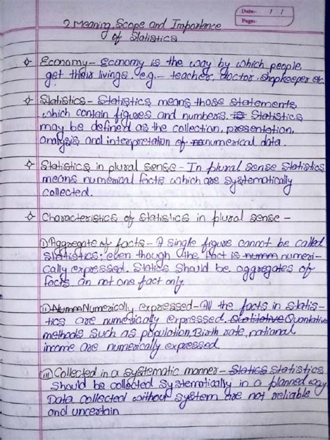 Meaning Scope And Importance Of Statistics Pdf