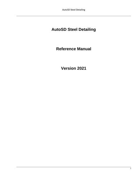 PDF AutoSD Steel Detailing DOKUMEN TIPS