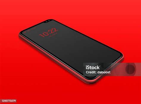 모든 화면 검은 색 스마트 폰 모형은 빨간색으로 격리 3d 렌더링 새로운에 대한 스톡 사진 및 기타 이미지 새로운 스마트폰