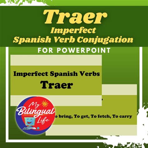 Traer Regular Imperfect Spanish Verb Conjugation Powerpoint Tpt