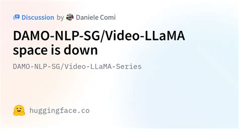 damo nlp sg video llama series · damo nlp sg video llama space is down