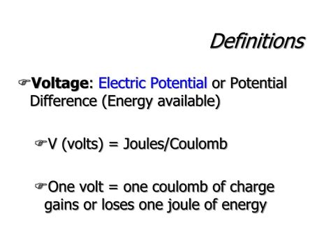 Potential Difference Voltage