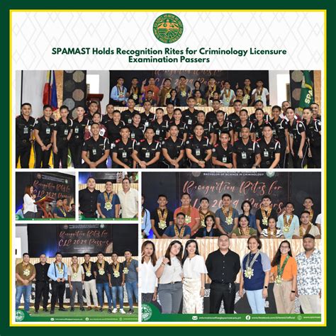 Spamast Holds Recognition Rites For Criminology Licensure Examination