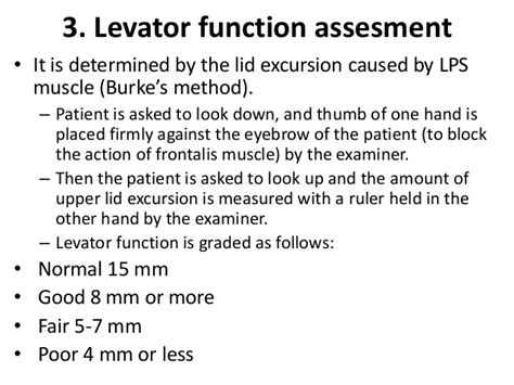 Ophthalmology Notes Levator Function Grading