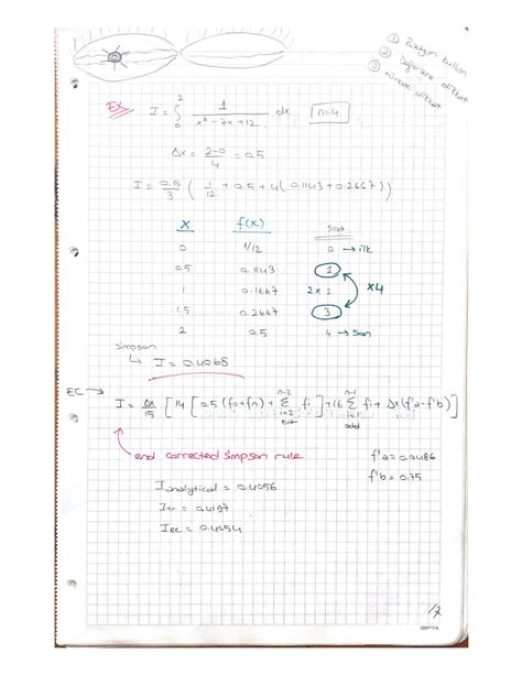 Solution Numerical Analysis Simpson Rule Undefined Functions