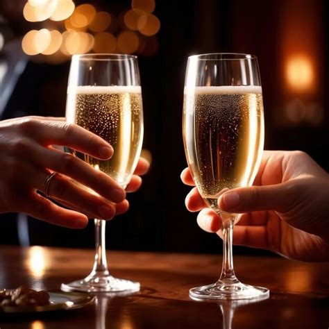 Premium Ai Image Hands Holding Champagne Glasses Toasting In Celebration