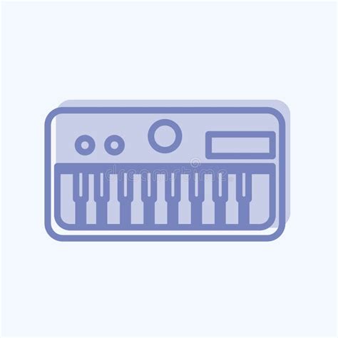 Icon Keyboard Suitable For Music Symbol Two Tone Style Simple Design Editable Design