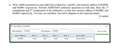 Solved C Write ARM Instructions To Store Both Bit Of Data Chegg Com