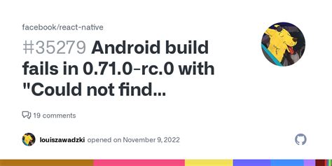 Android Build Fails In 0710 Rc0 With Could Not Find Comfacebook